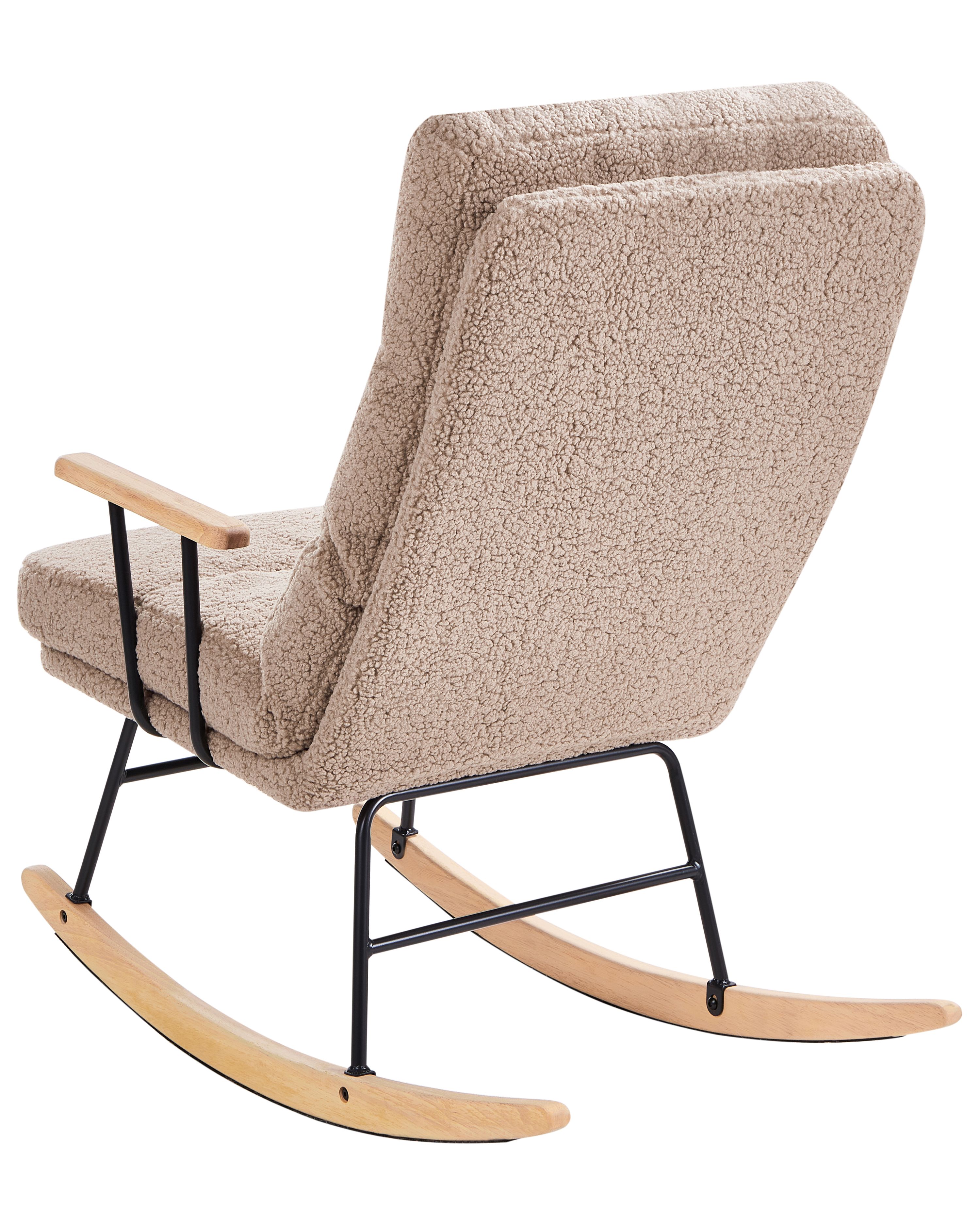 Rocking Chair ESKELIN Reclining Boucle Beige | Beliani.fi