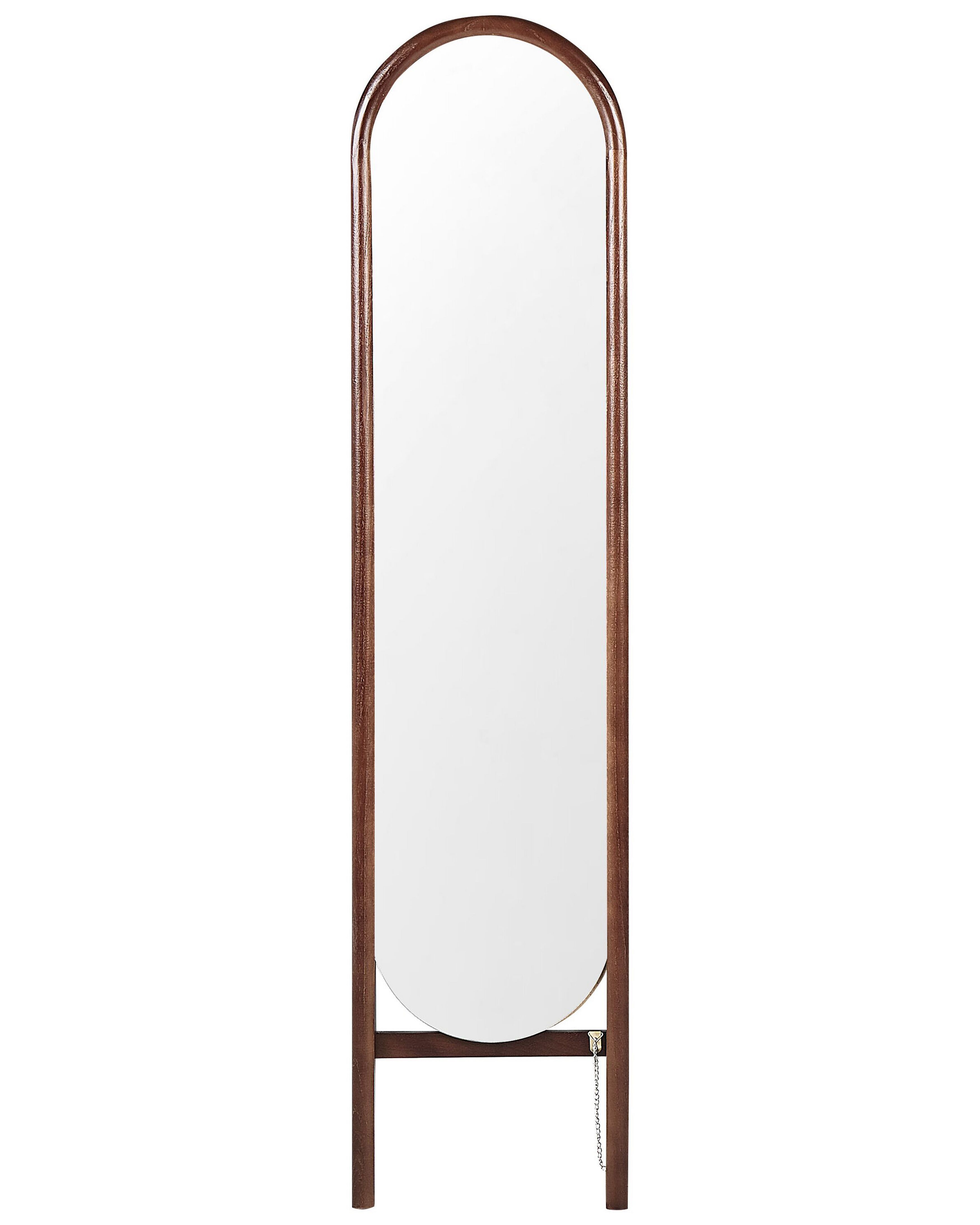 Golvspegel CHELLES 150 cm Kejsarträ Mörkbrun | Beliani.se