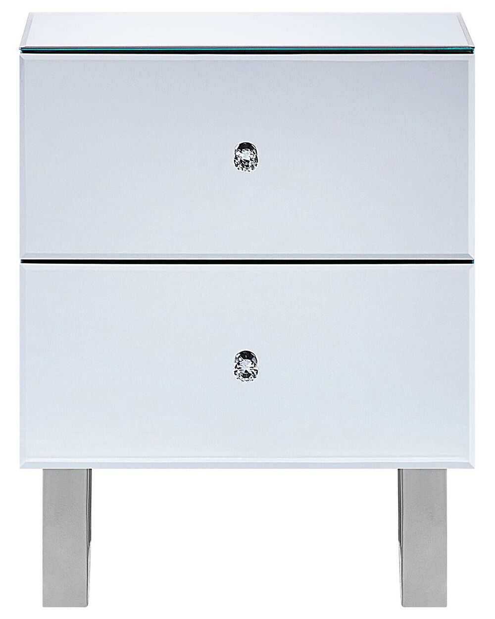 Mirrored grey bedside table store
