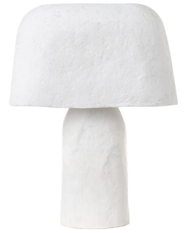 Table Lamp CARRASCO Papier-Mâché White | Beliani.co.uk