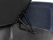 Sofá cama esquinero 4 plazas FLAKK Tela Azul marino con almacenaje ...