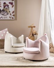 Kinderfauteuil fluweel roze VEGA | Beliani.nl