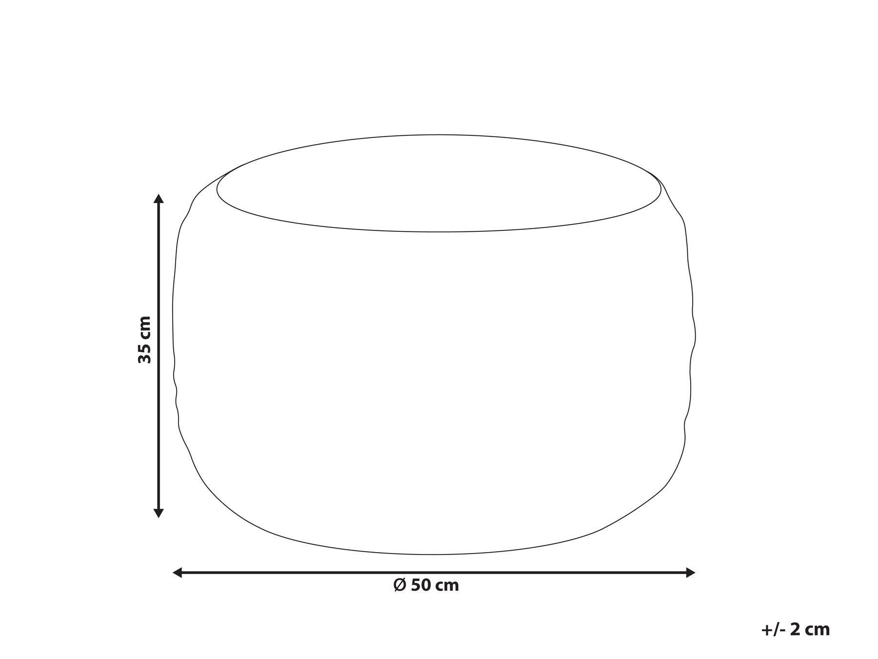 Pouf DINNI Jute Beige | Beliani.de