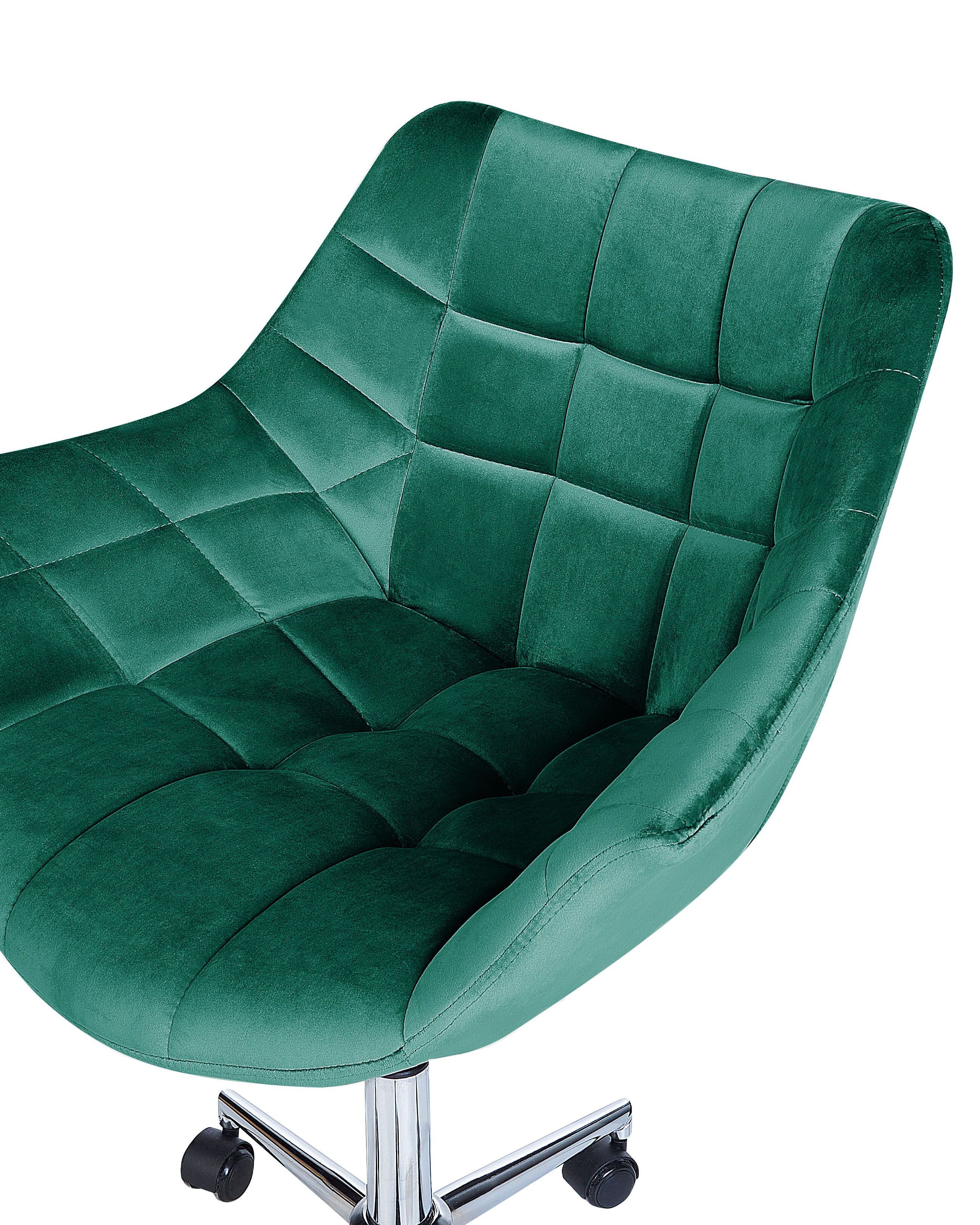 Desk Chair Velvet Emerald Green LABELLE | Beliani.co.uk