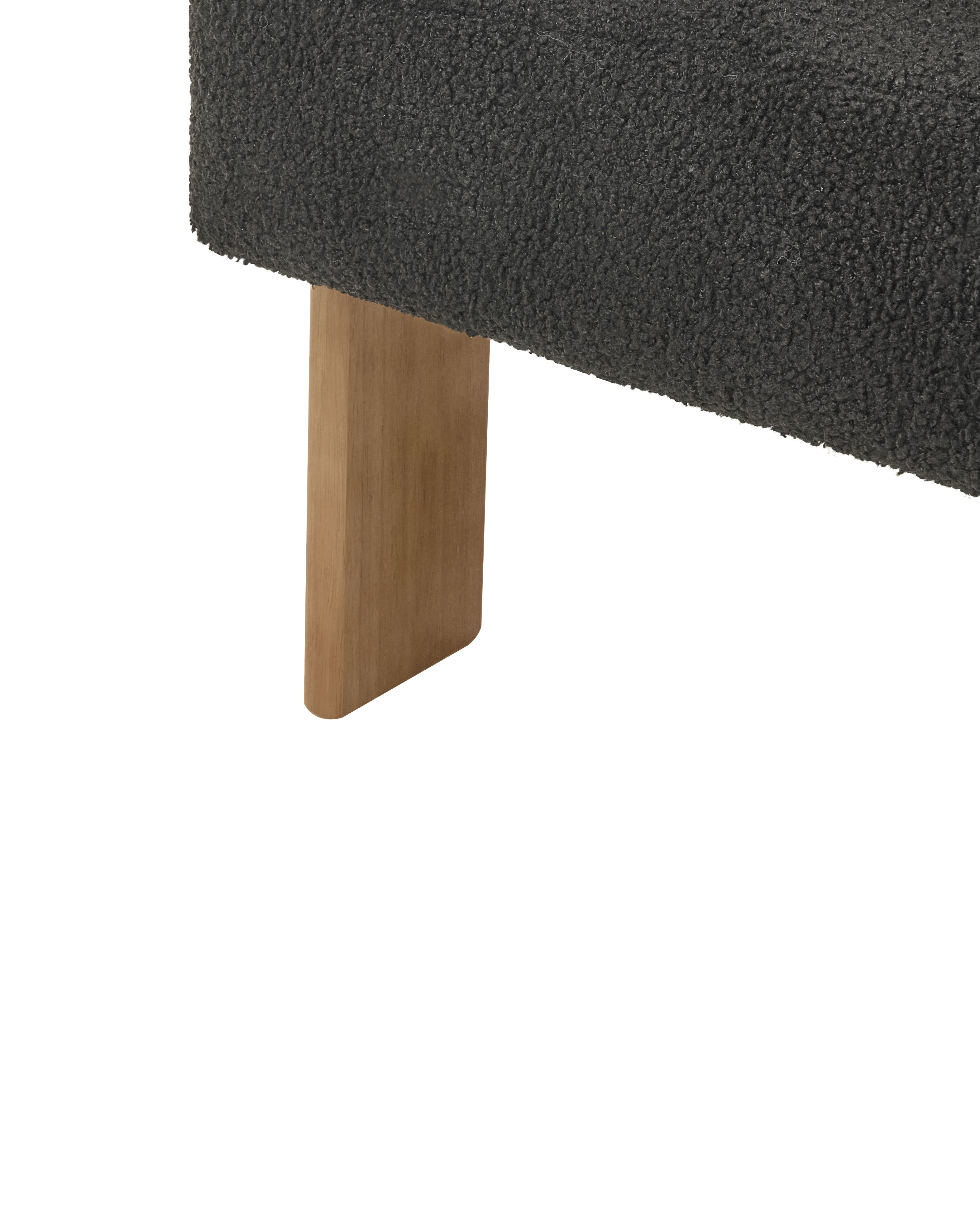 Armchair ILBRO Boucle Black/ Dark Brown | Beliani.co.uk