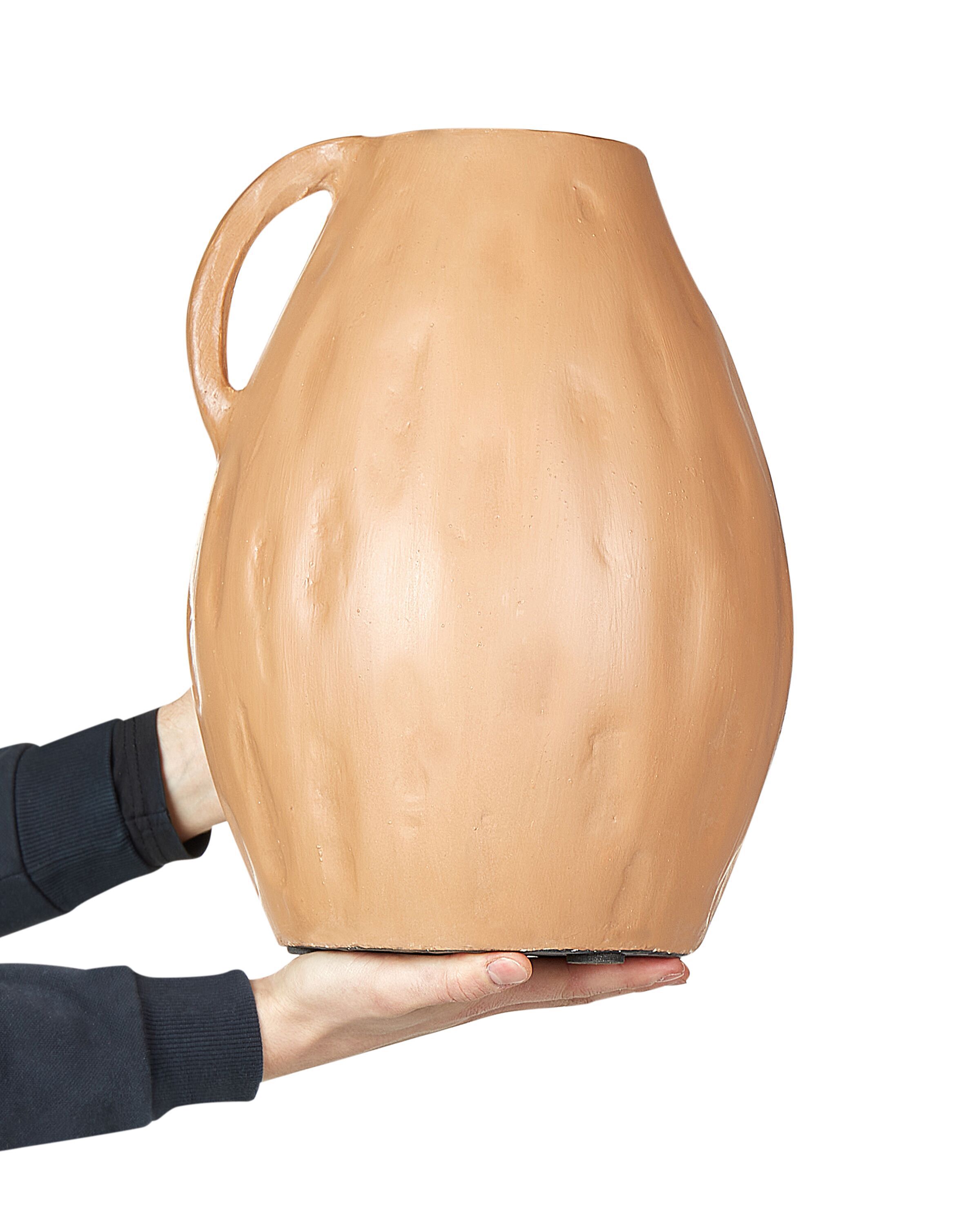 Dekor váza KULIM Kerámia 40 cm Homokbézs | Beliani.hu
