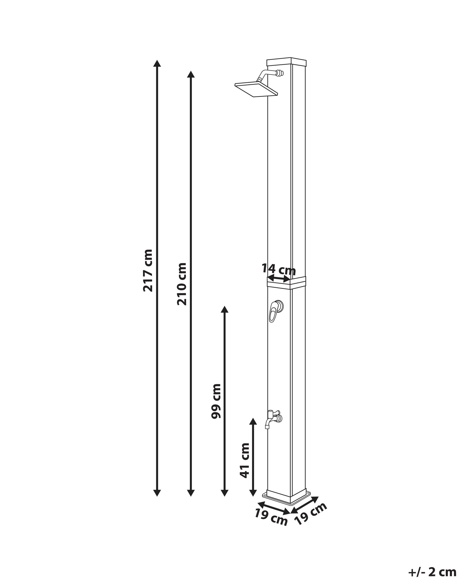 Freestanding Outdoor Solar Shower YARACUY Black | Beliani.co.uk