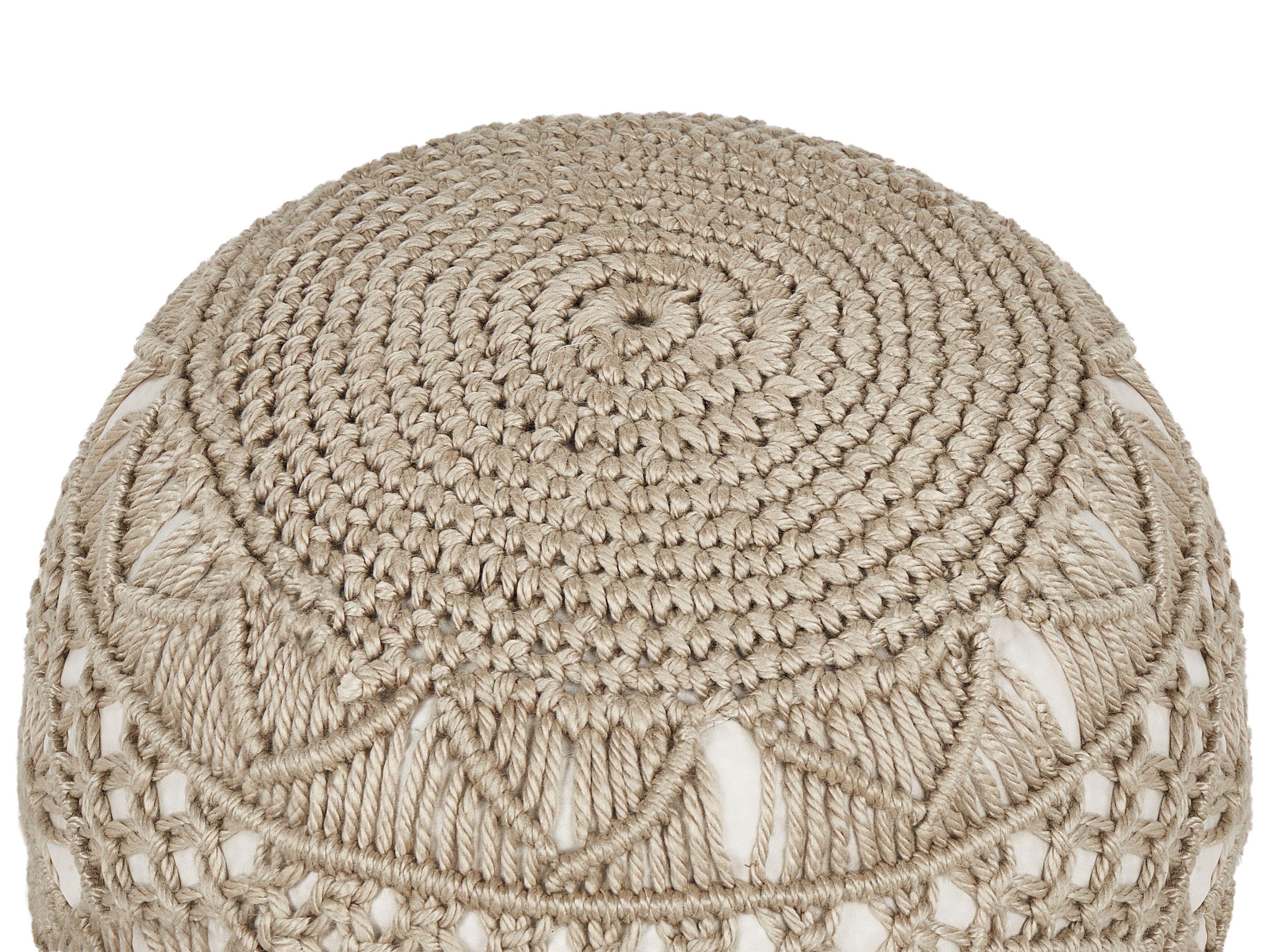 Puff AADHI Bézs 50 cm 50 cm 30 cm | Beliani.hu