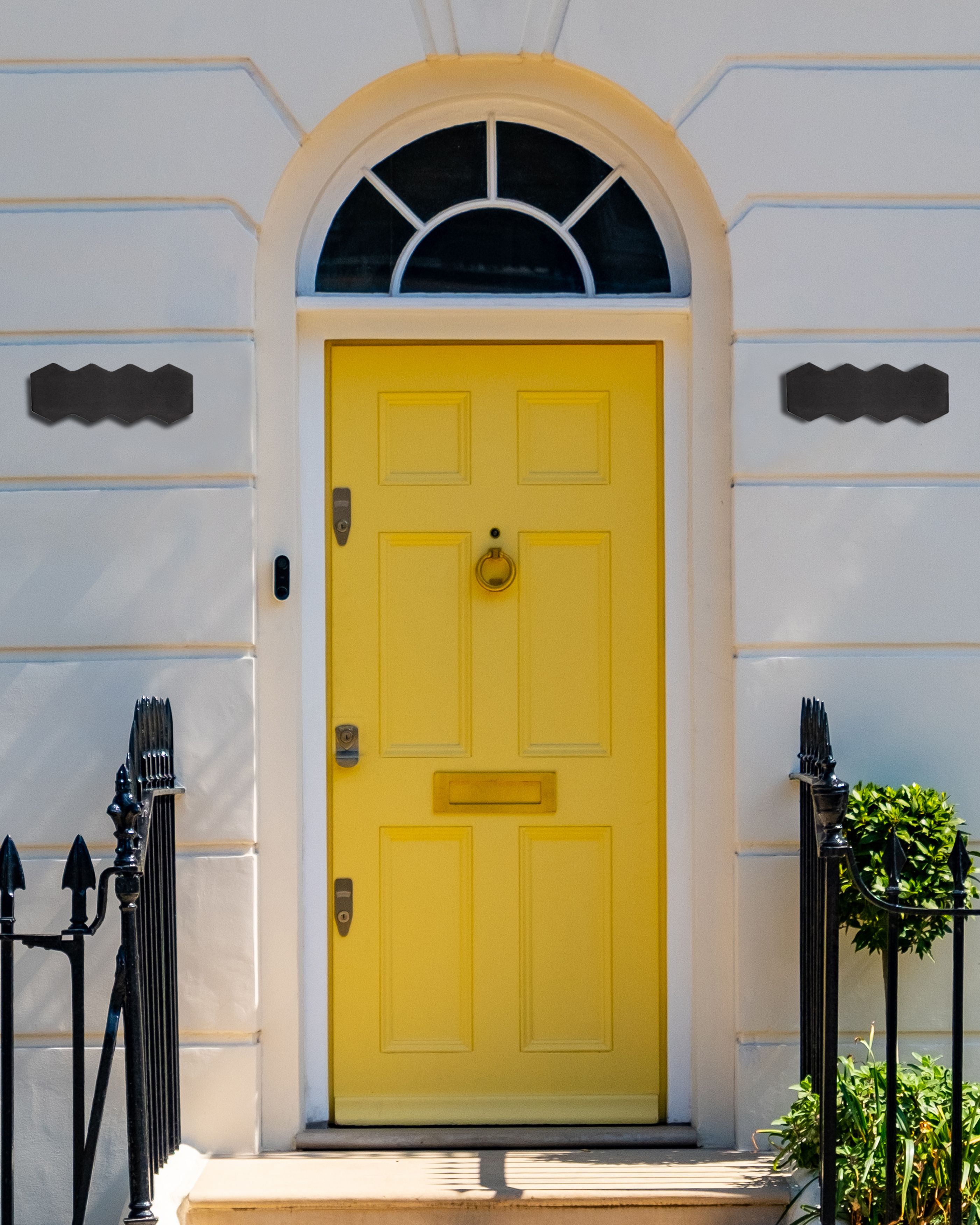 Set of 2 Outdoor LED Wall Lights Black WELDON | Beliani.co.uk