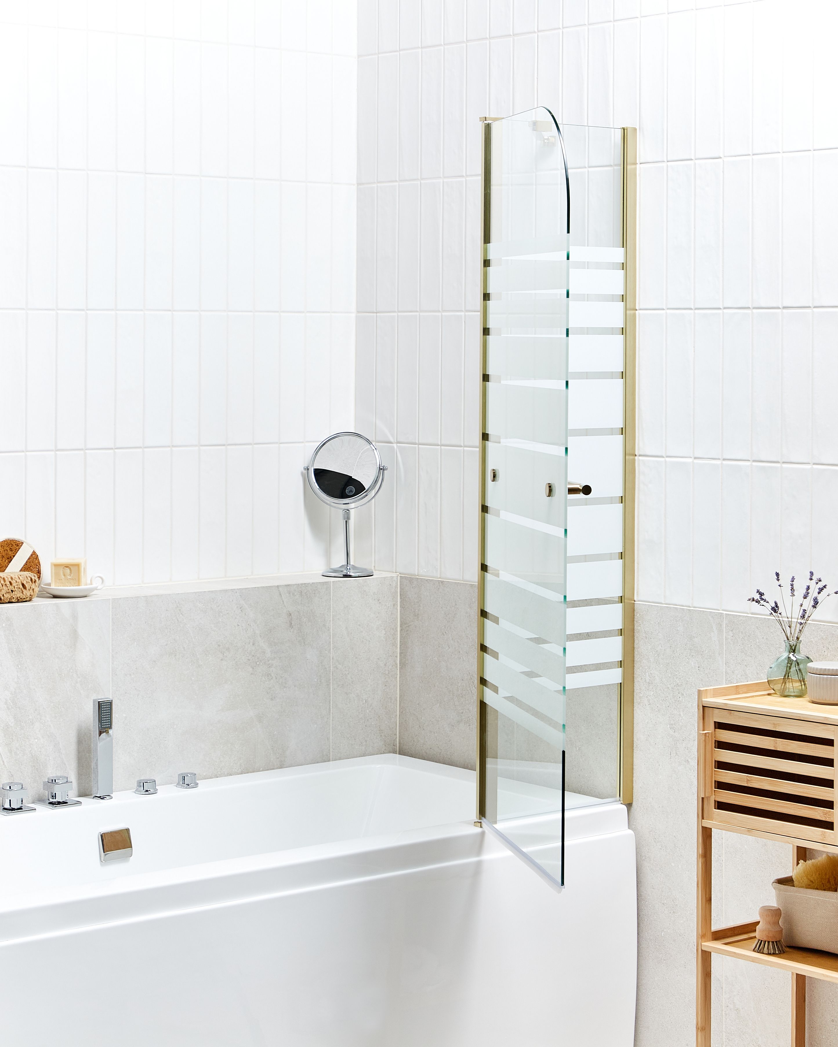 Kád paraván 140 x 100 cm Arany TUAPI | Beliani.hu