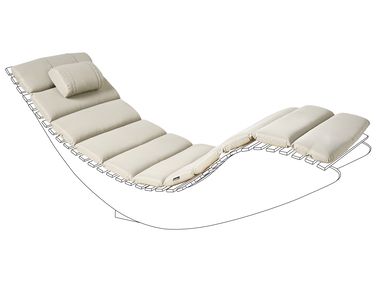 Hynde til liggestol BRESCIA PREMIUM 180 x 60 cm Brungrå | Beliani.dk