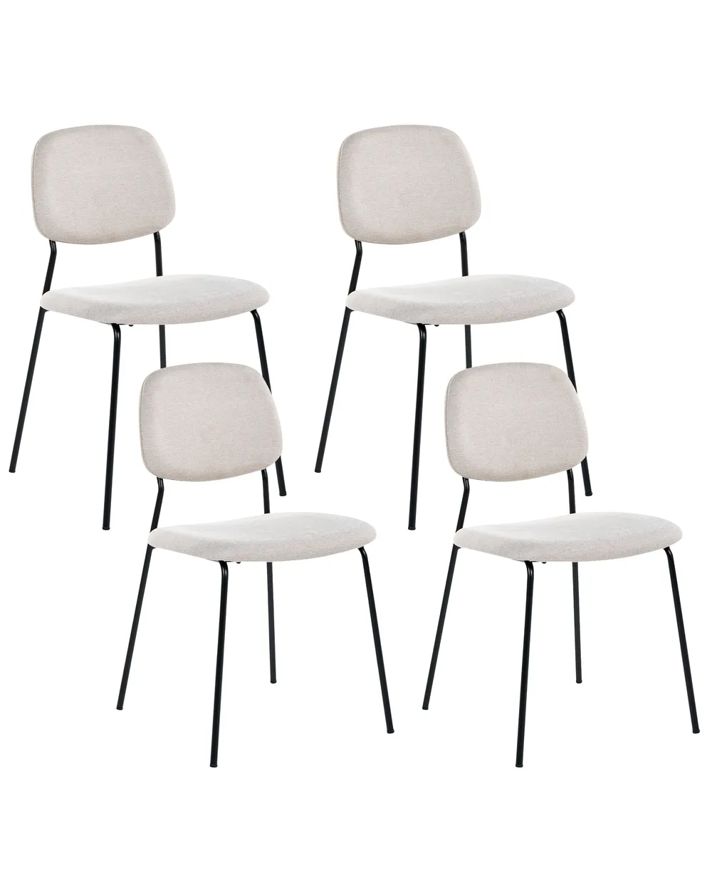 Set de 4 scaune dining RILEY Bej deschis | Beliani.ro