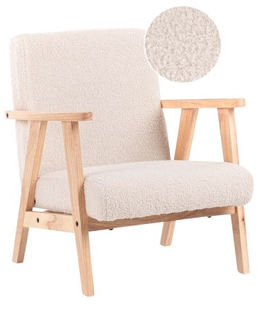 Lenestol til barn LINDE Bouclé Lys beige | Beliani.no