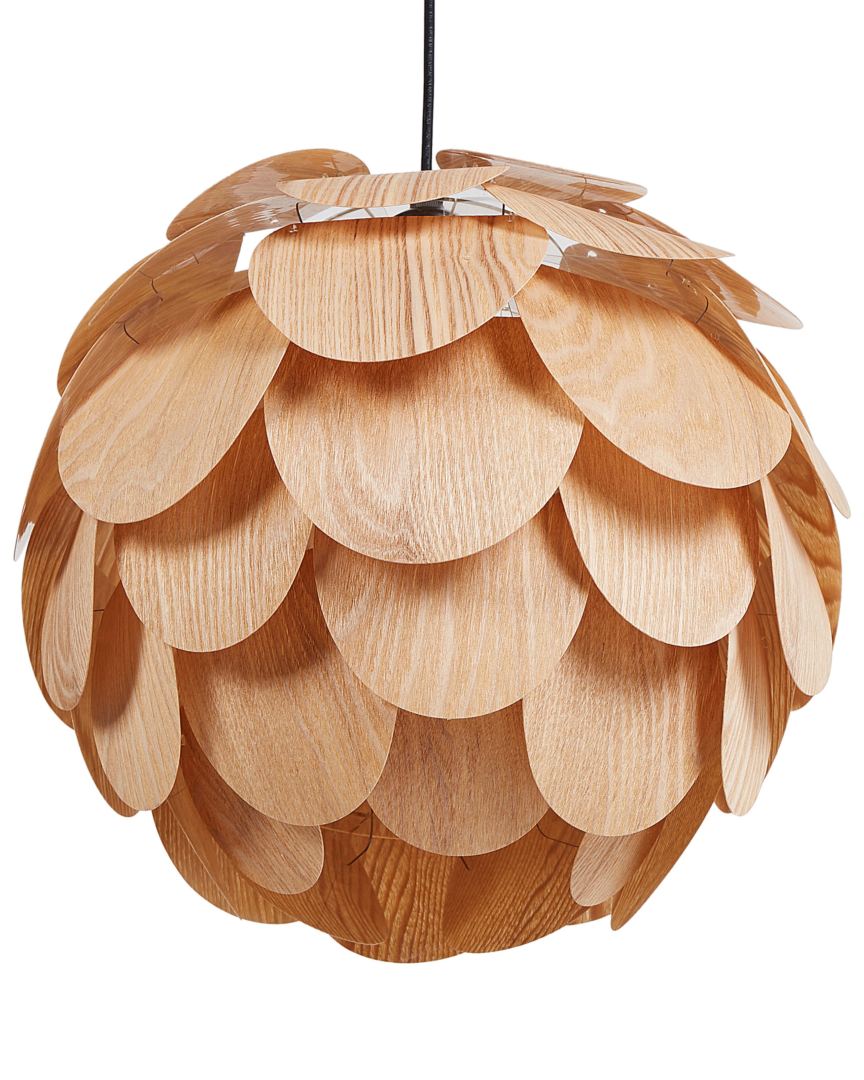 Pendant Lamp BAMPUR Bamboo Wood Natural | Beliani.co.uk