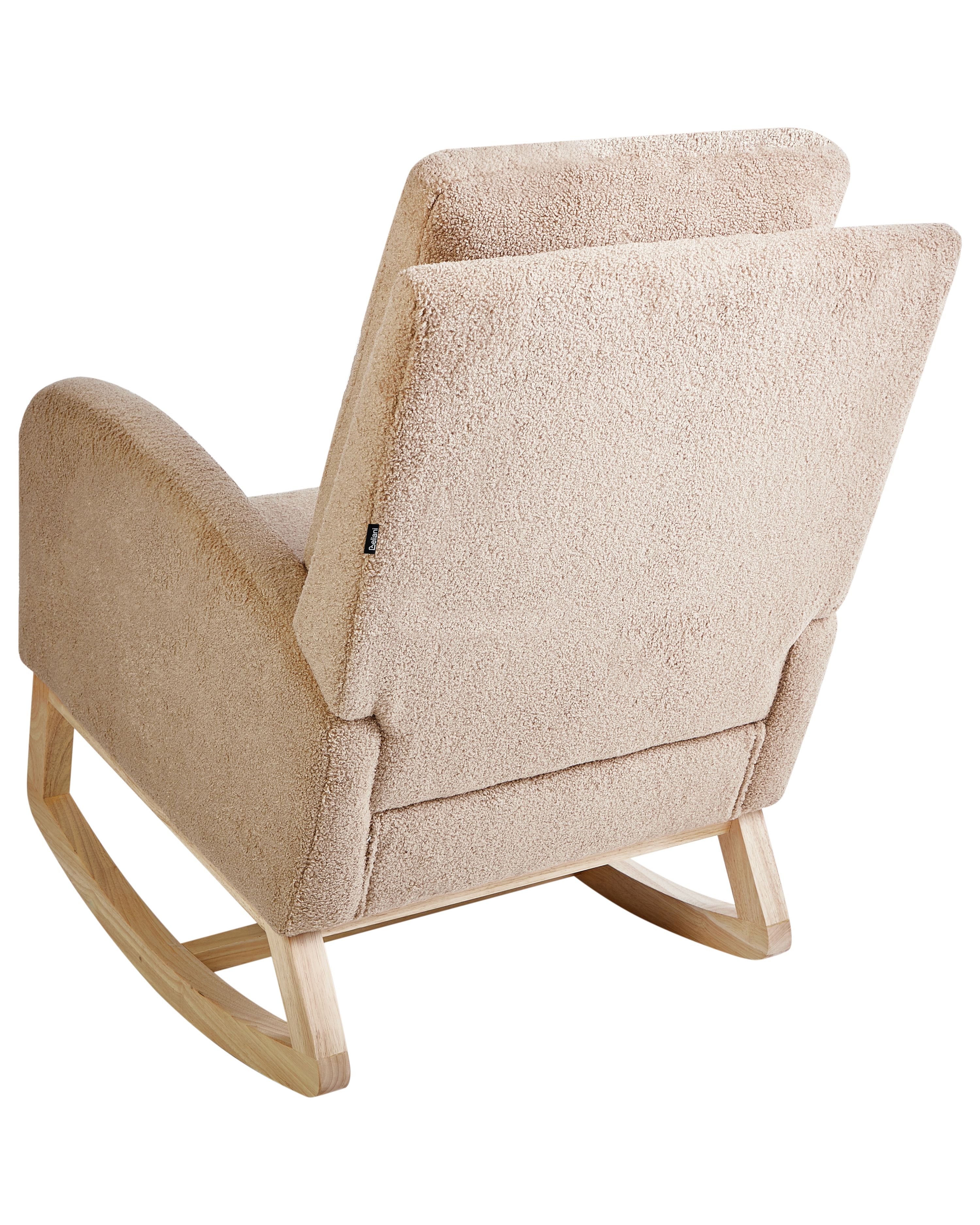Rocking Chair ALSTA Boucle Beige | Beliani.co.uk