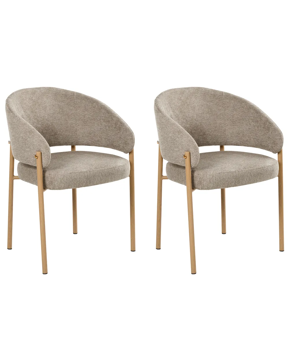 Set de 2 scaune dining ZANE Taupe | Beliani.ro