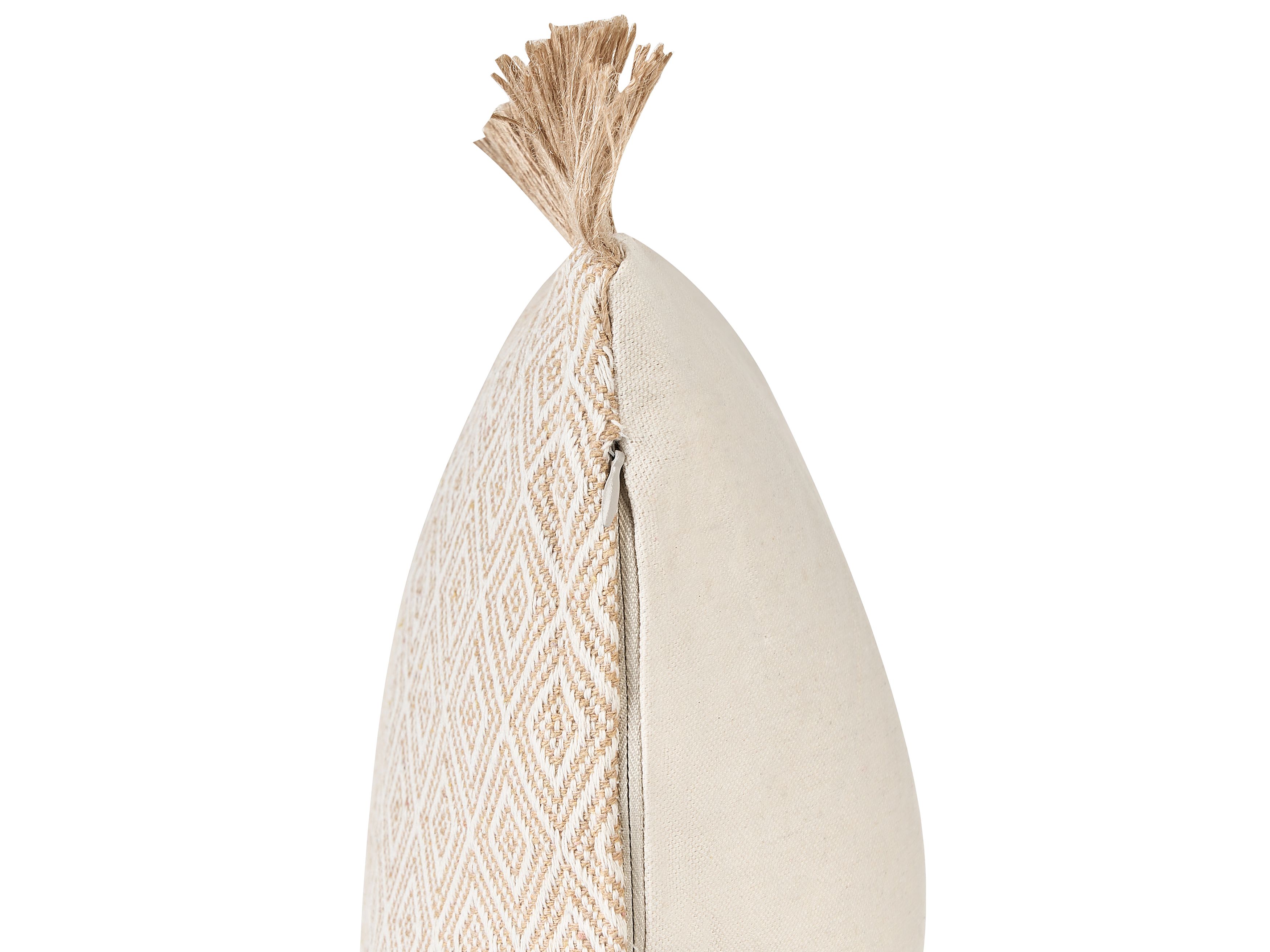 Set van 2 decoratieve kussens LONAR 45 x 45 cm Zandbeige | Beliani.nl