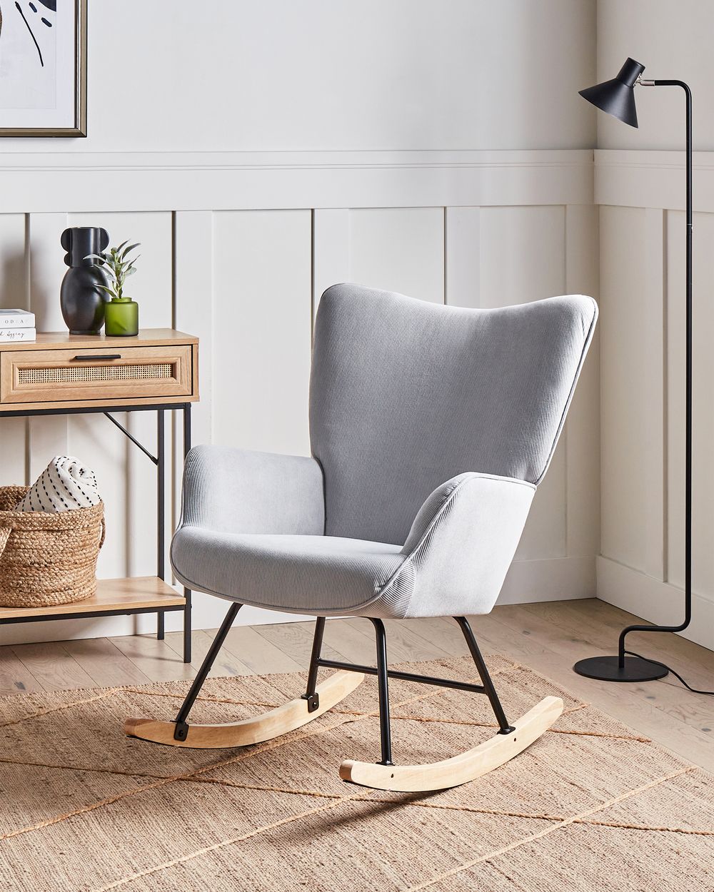 Keinutuoli WESTON kangas Vaaleanbeige | Beliani.fi