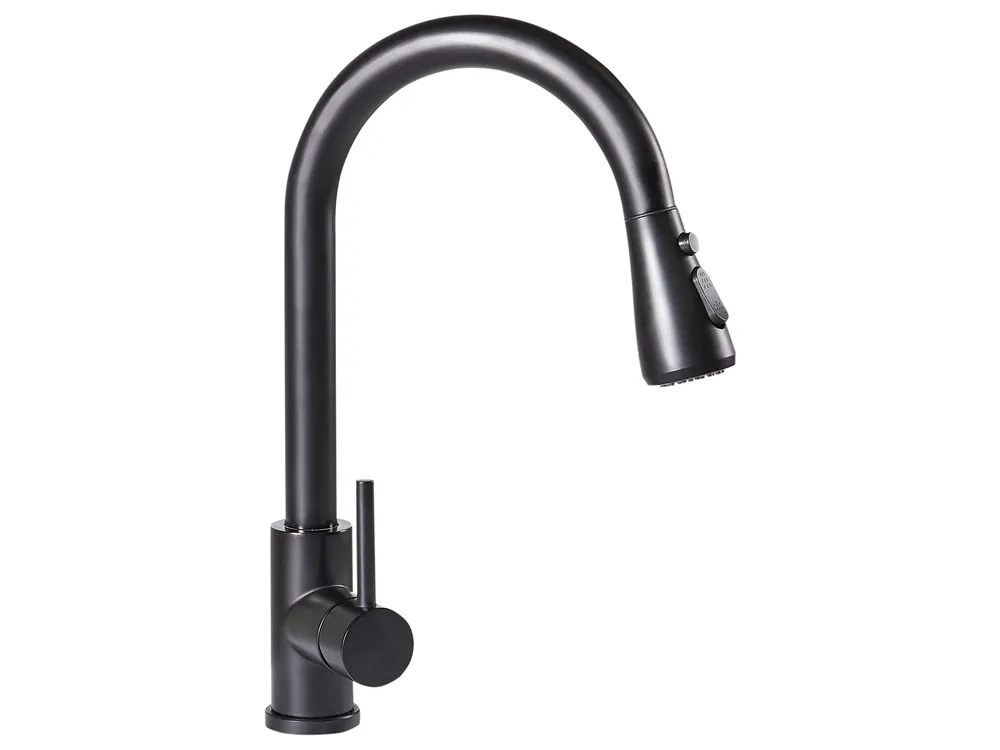 Kitchen Pull Out Tap PAIMUN Black | Beliani.co.uk