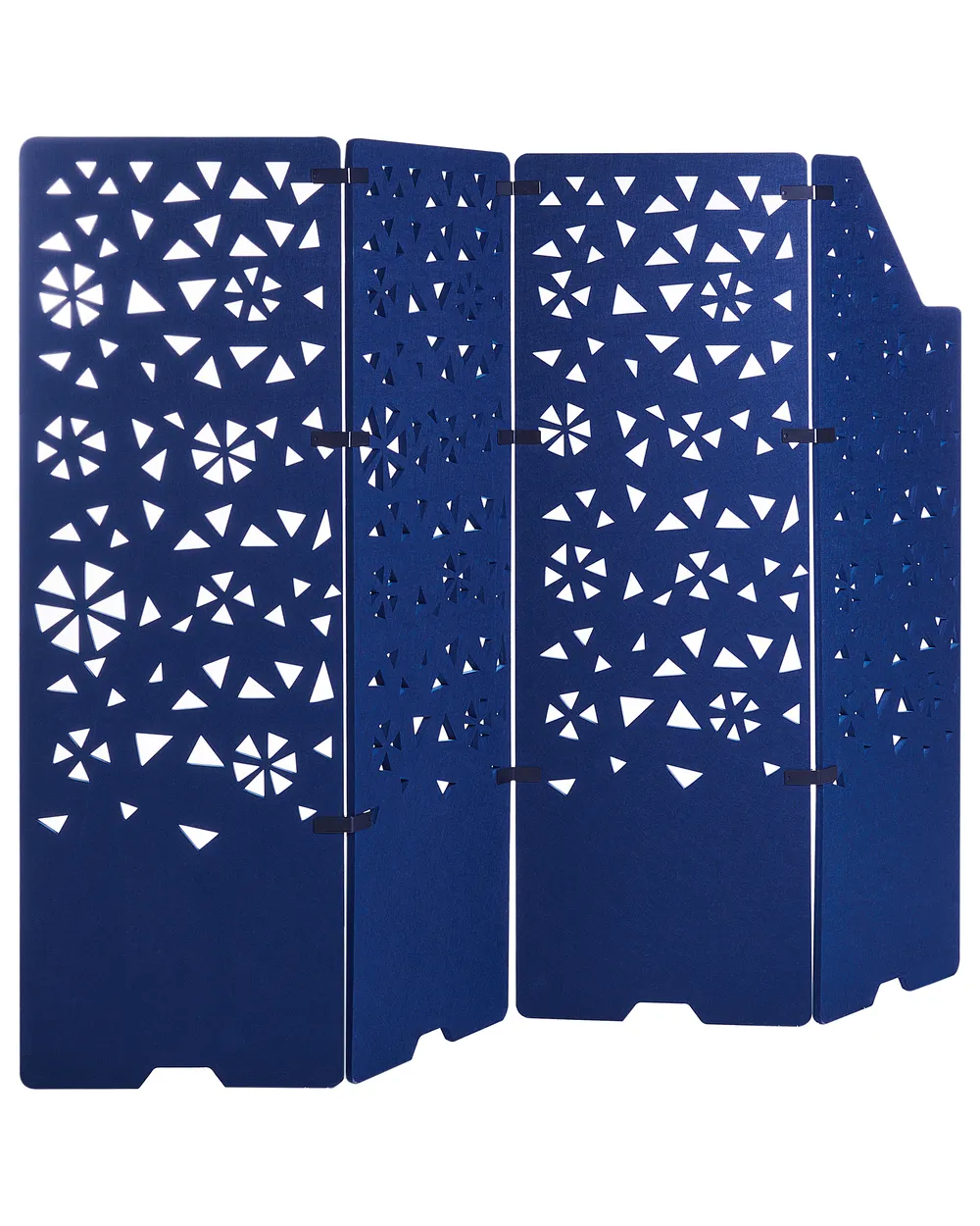 4 Panel Room Divider STARRY Navy Blue 240 cm 180 cm | Beliani.co.uk