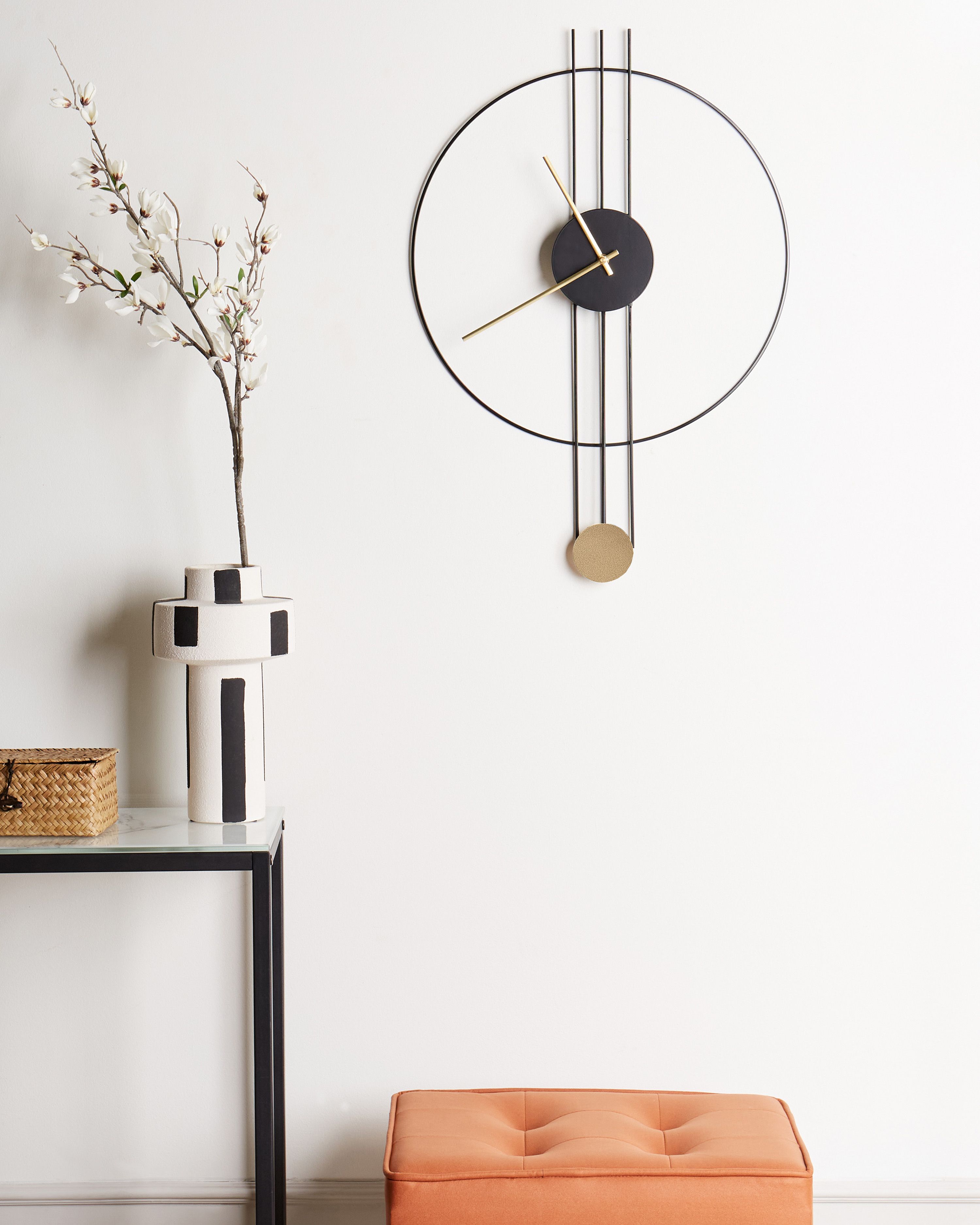 Wall Clock ANNIVIERS 44 cm Metal Black | Beliani.co.uk