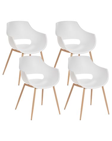 Set of 4 Dining Chairs MILLERS White | Beliani.pl