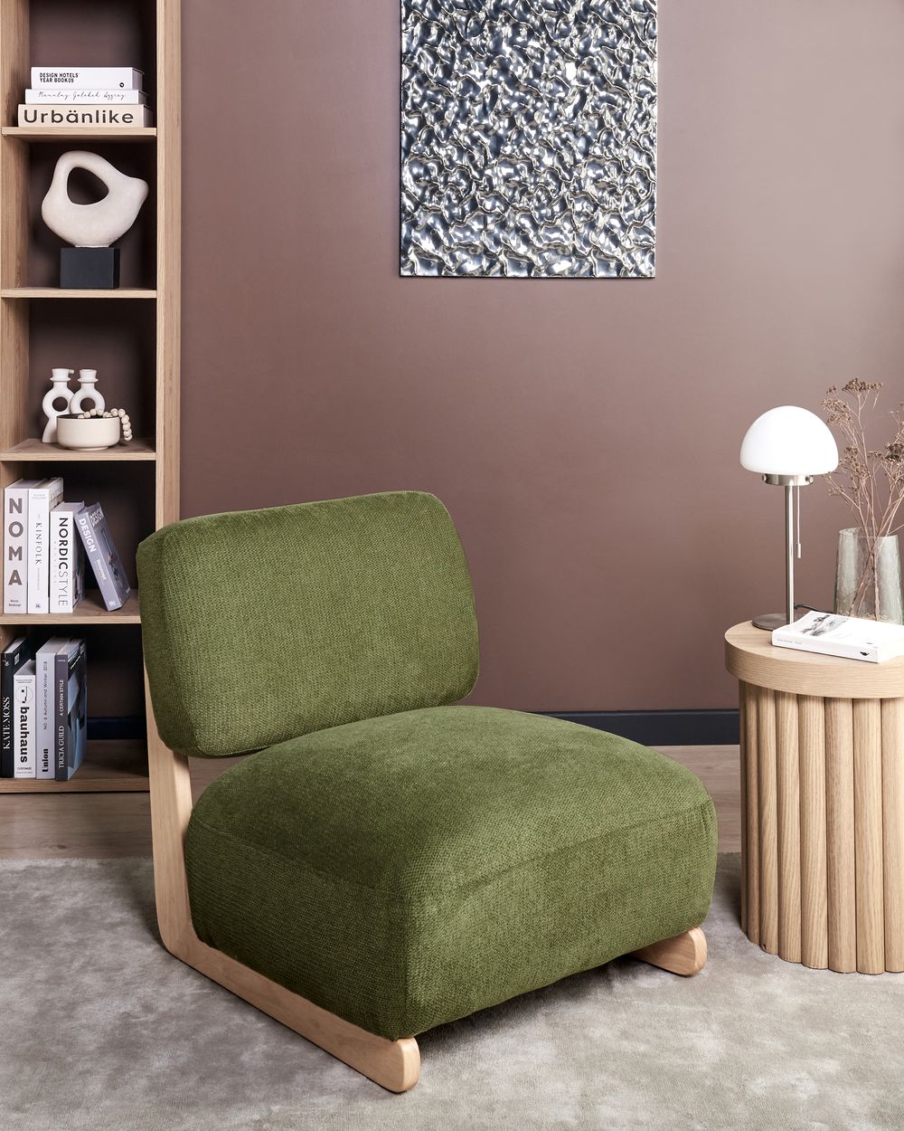 Sillón orejero ABSON Tela Beige claro | Beliani.es