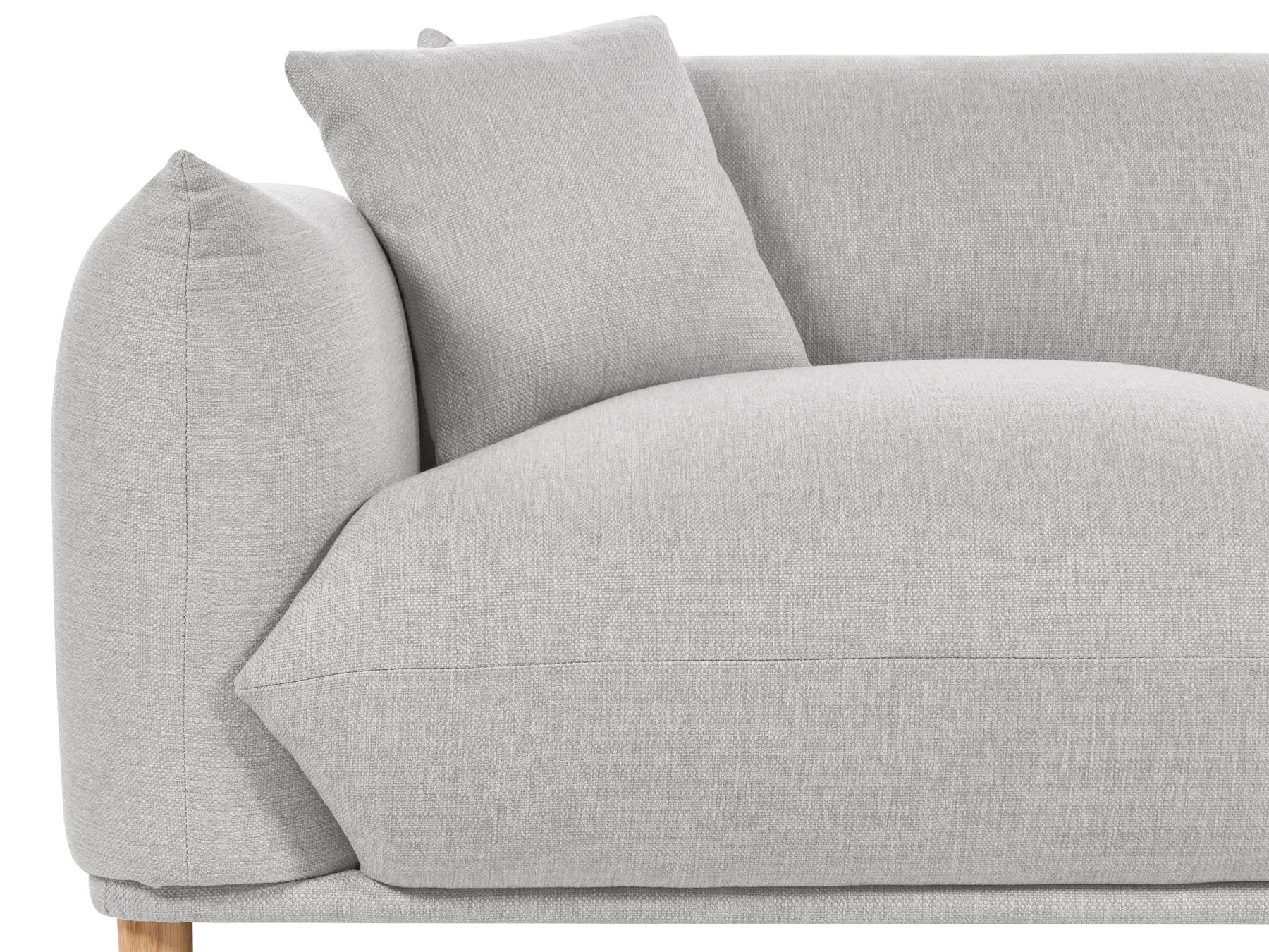 3 Seater Fabric Sofa Light Grey LUVOS | Beliani.hu