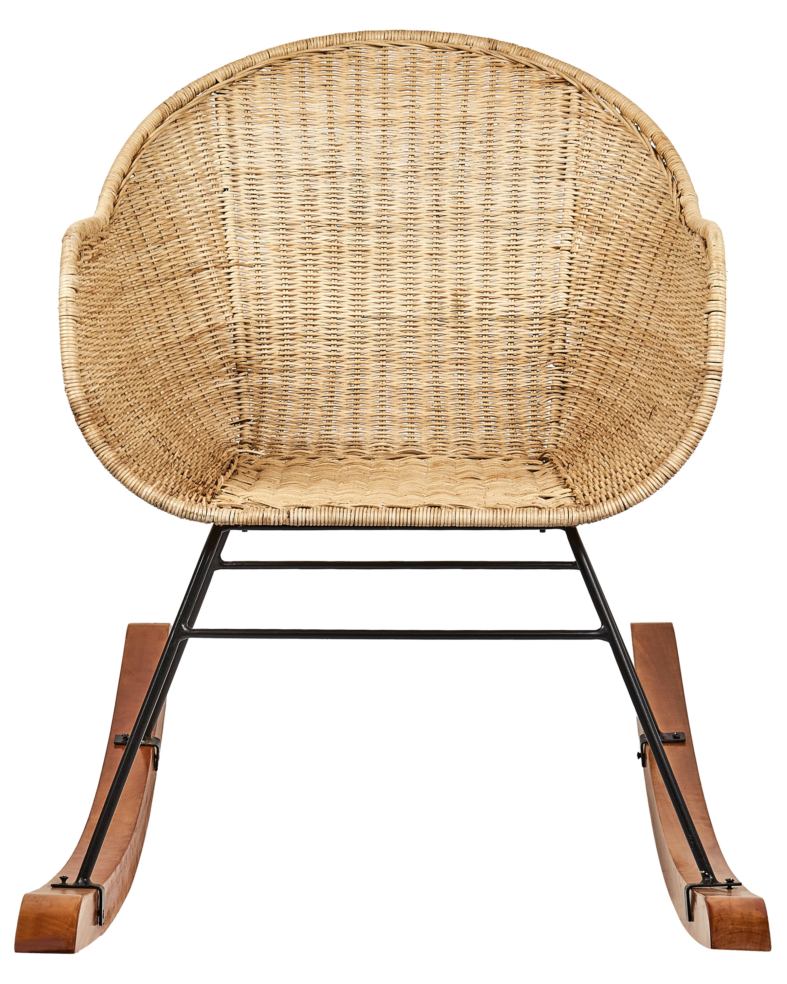Set of 2 Rocking Chairs LAVINIO Rattan Natural | Beliani.co.uk
