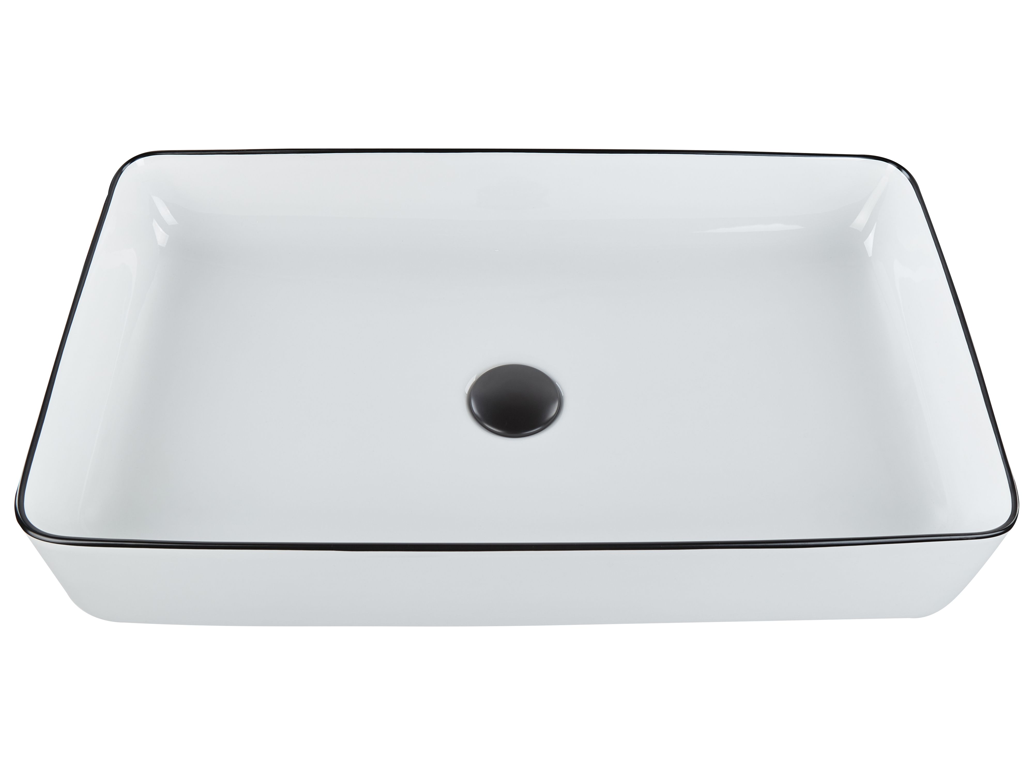 Countertop Basin 610 x 350 mm White XERT | Beliani.co.uk