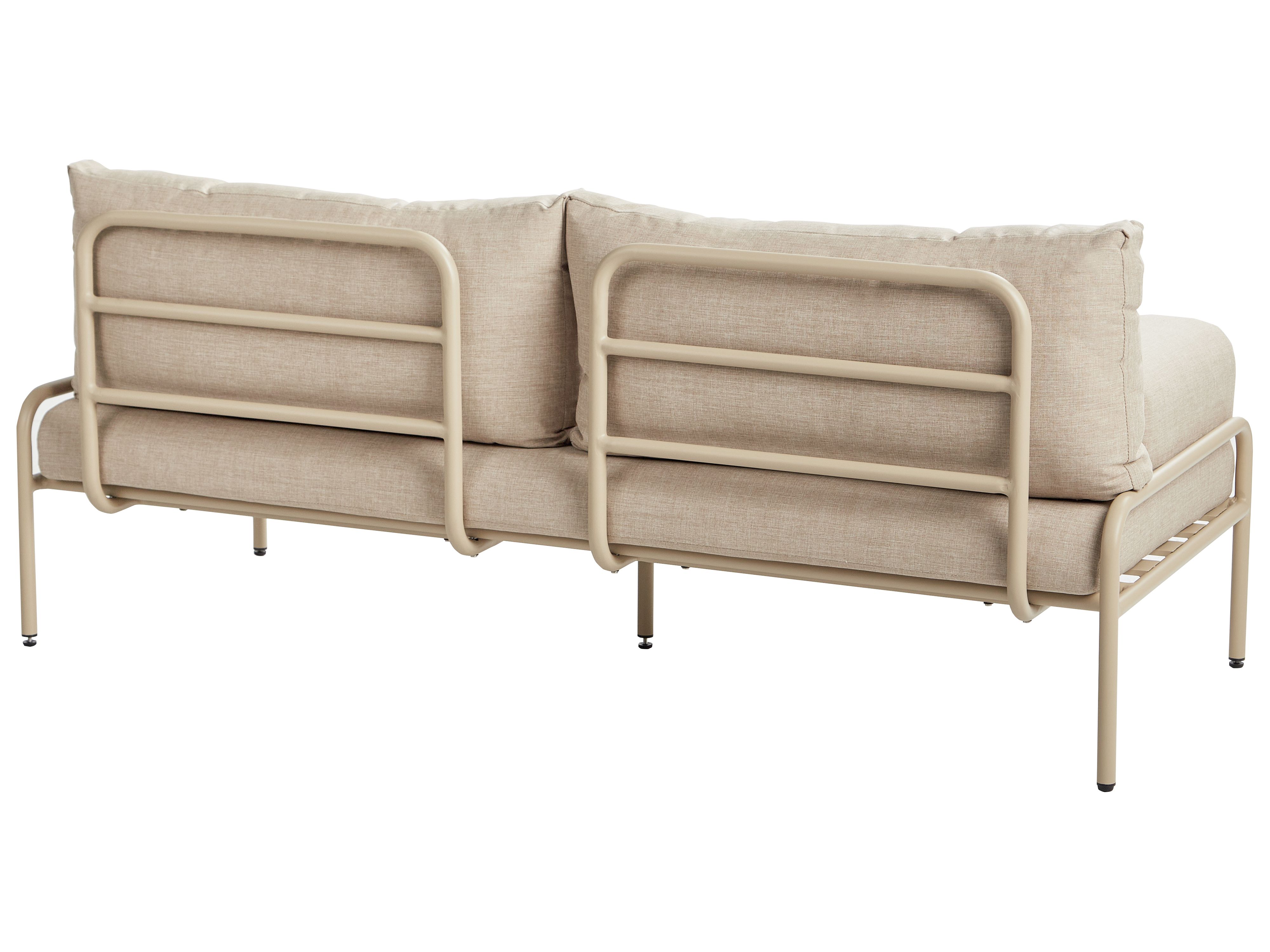 Tuin loungebank 2-zitter SOLOFRA Metaal Beige | Beliani.nl