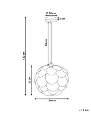 Pendant Lamp BAMPUR Bamboo Wood Natural | Beliani.co.uk