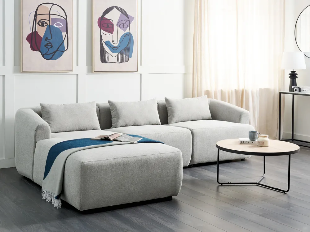 light grey right corner sofa