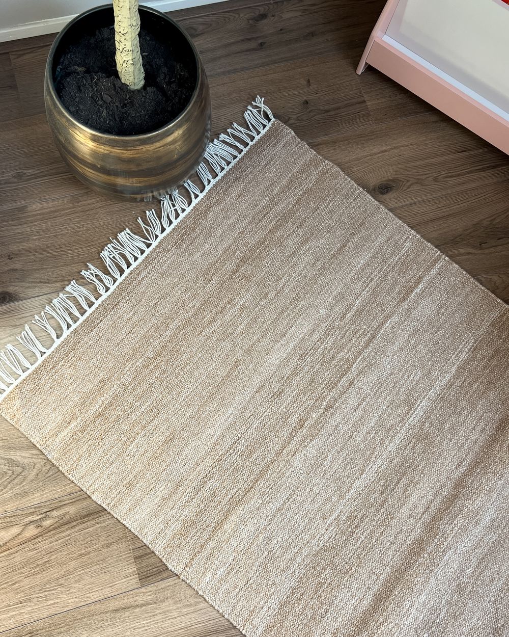 Area Rug 80 x 150 cm Beige MALHIA | Beliani.co.uk