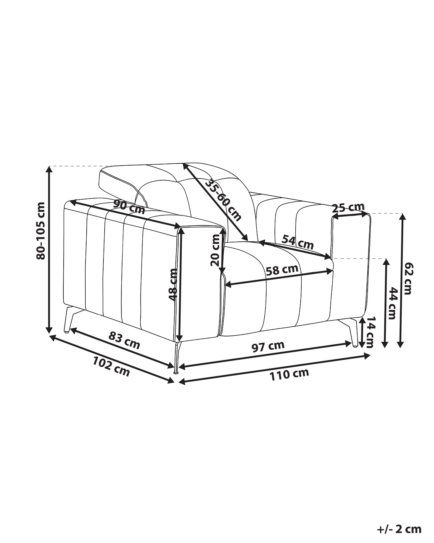 Armchair OMMEL Faux Leather Taupe | Beliani.es