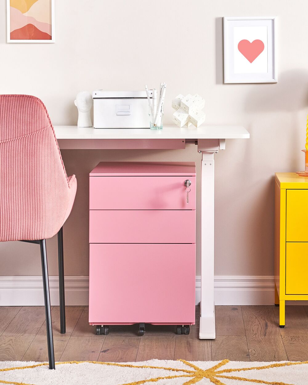 Pink Filing Cabinet
