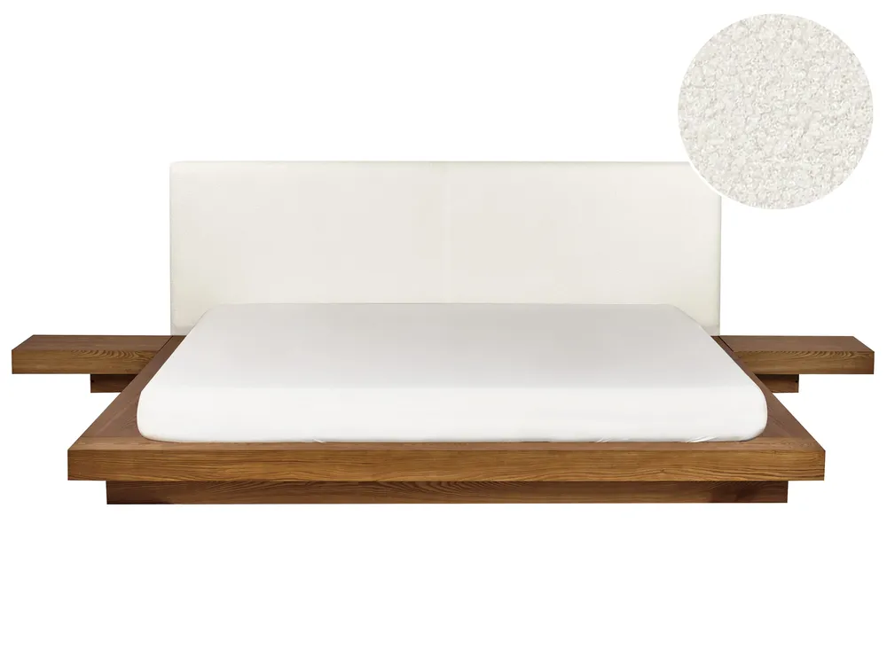 Waterbed Boucle ZEN 180 x 200 cm (EU Super King) Natural Ash Wood ...