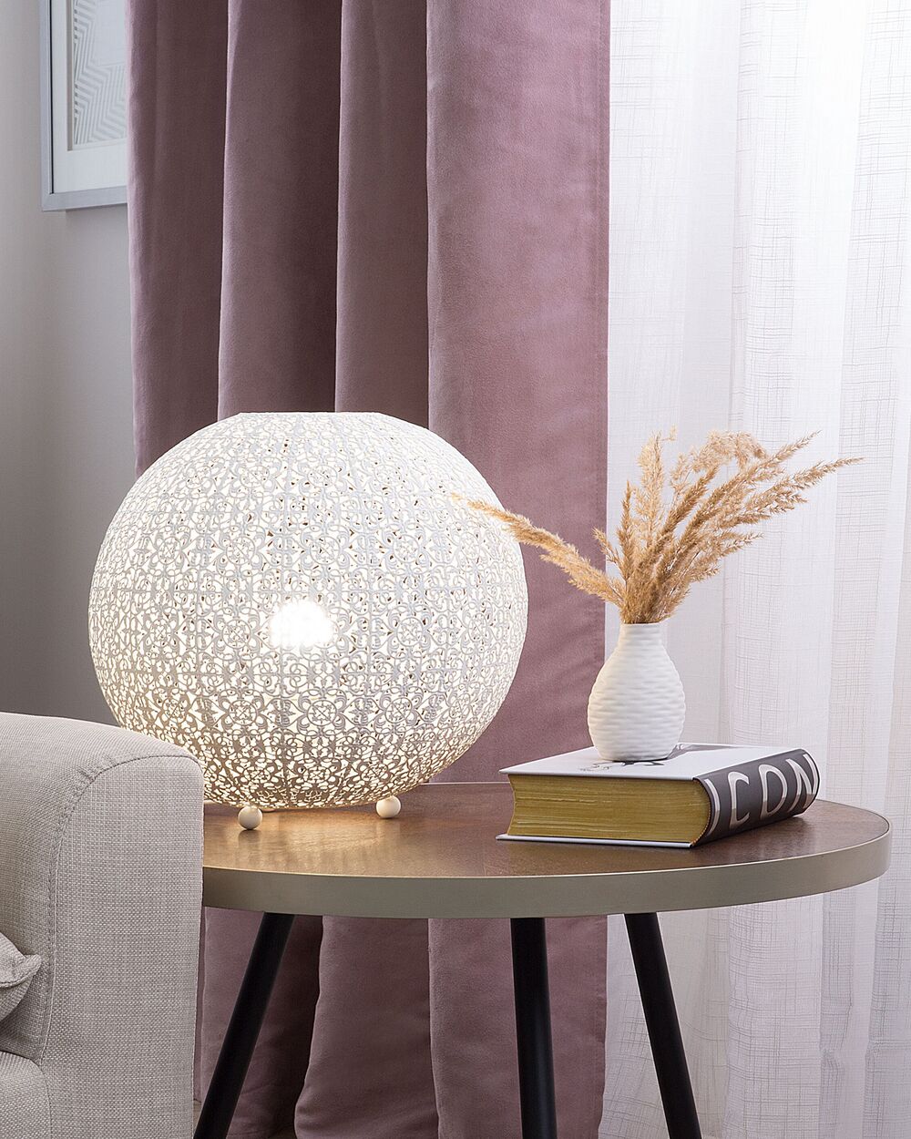 Sivupöytä ANCUD metalli Valkoinen | Beliani.fi