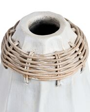 Dekovase KAMPAR Keramik 30 cm Weiß | Beliani.de