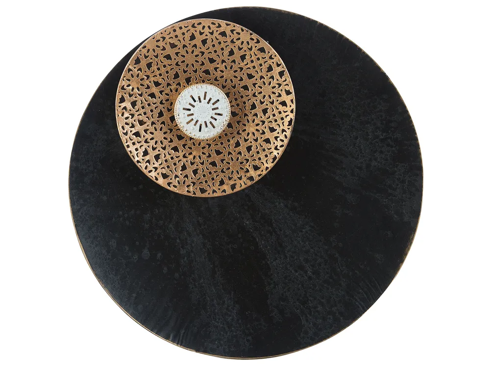 Wall Decor RUBIDIUM Metal 49 cm Black | Beliani.co.uk