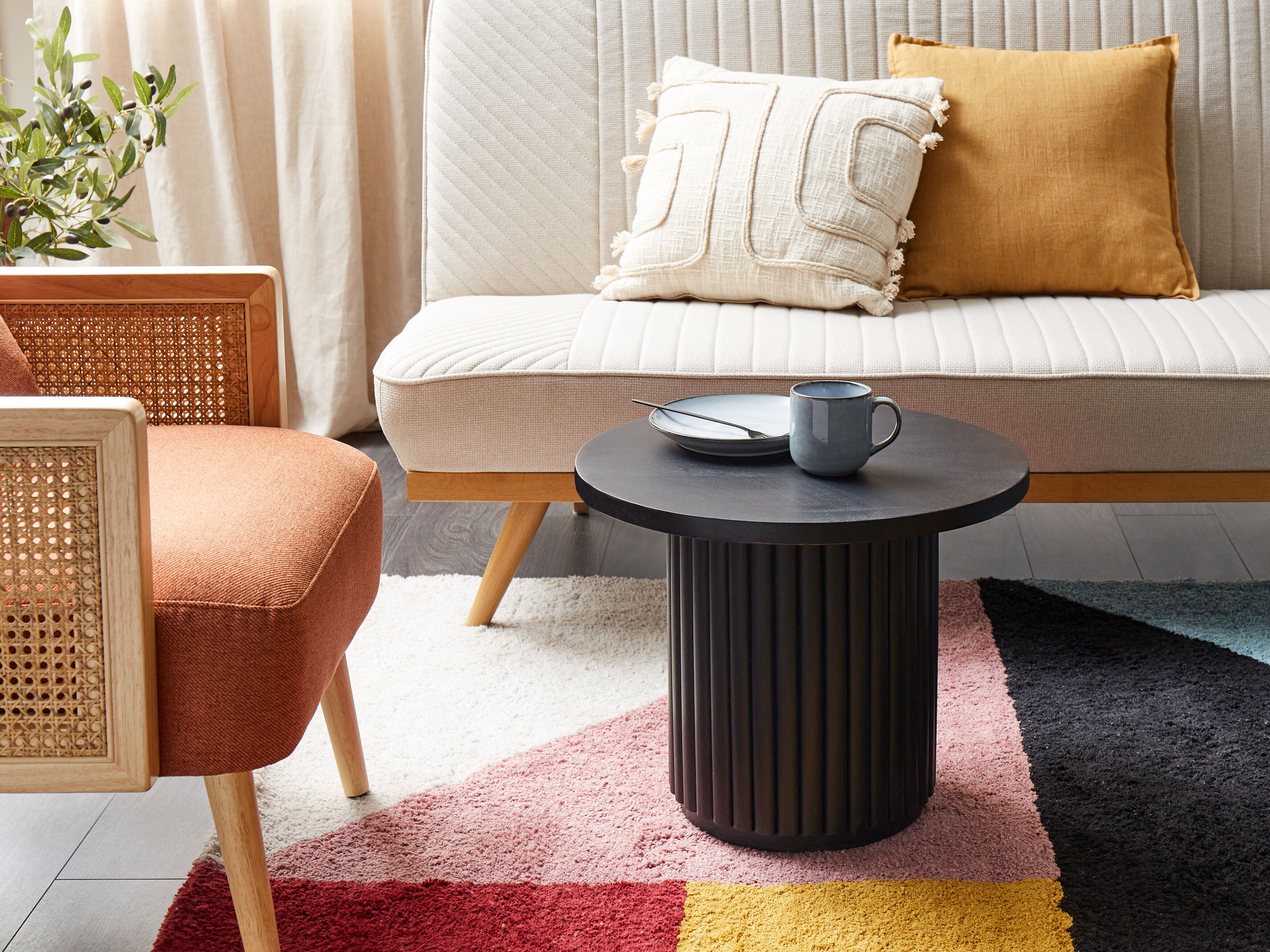 Mango Wood Coffee Table Black LEMONT | Beliani.co.uk