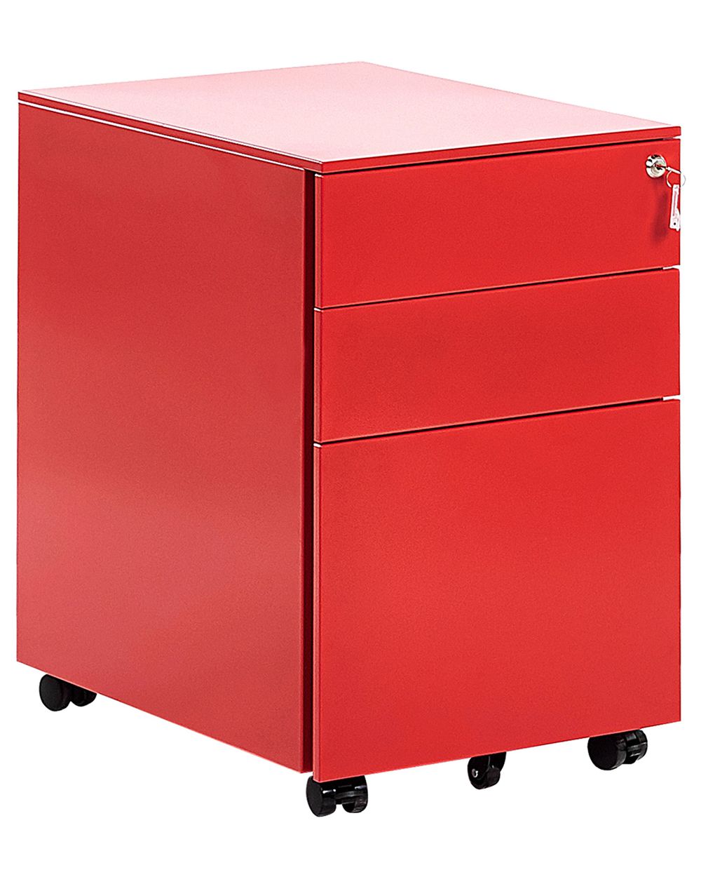 Red metal filing cabinet store