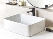 Countertop Basin TRAVESIA 490 x 380 mm Ceramic White | Beliani.co.uk