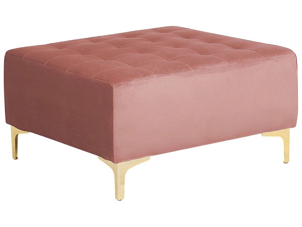 Ottoman ABERDEEN Velvet Pink Beliani