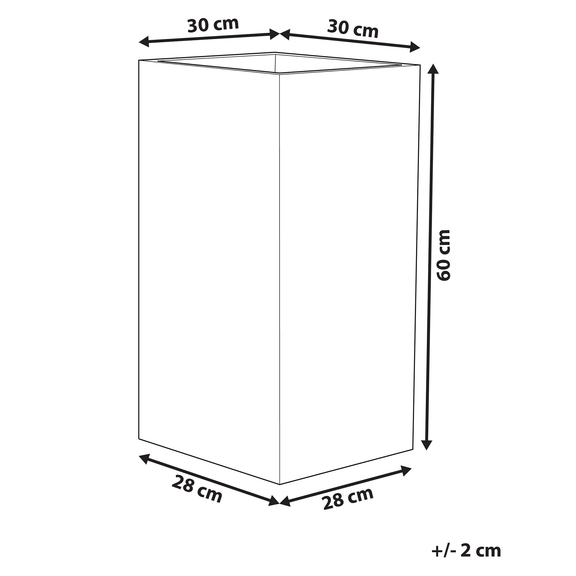 Plant Pot GAZA 30 cm Dark Brown | Beliani.co.uk