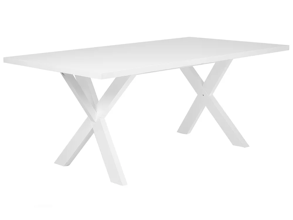 Dining Table LISALA White 180 cm 100 cm | Beliani.co.uk