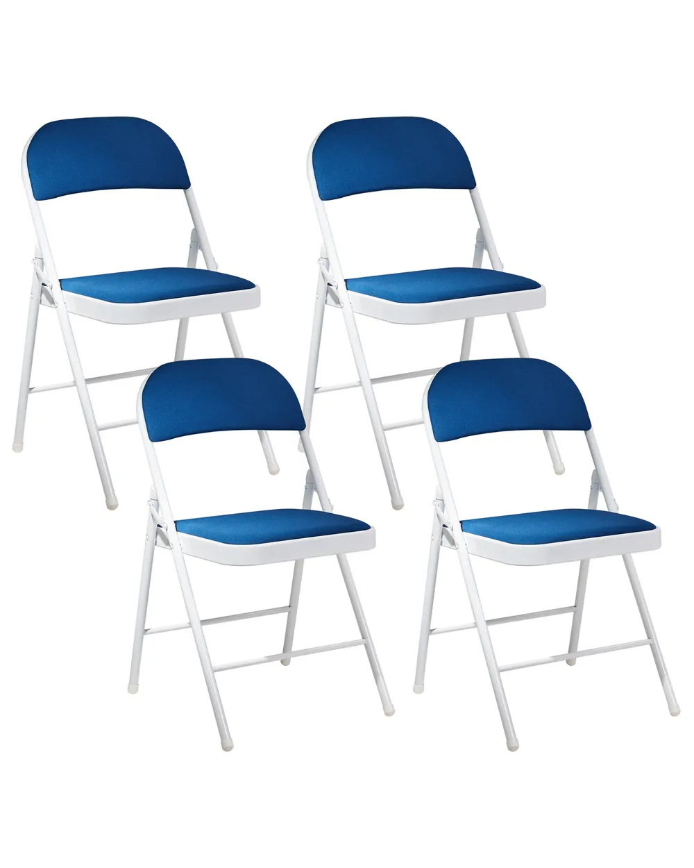 Set of 4 Folding Chairs SPARKS Blue | Beliani.co.uk