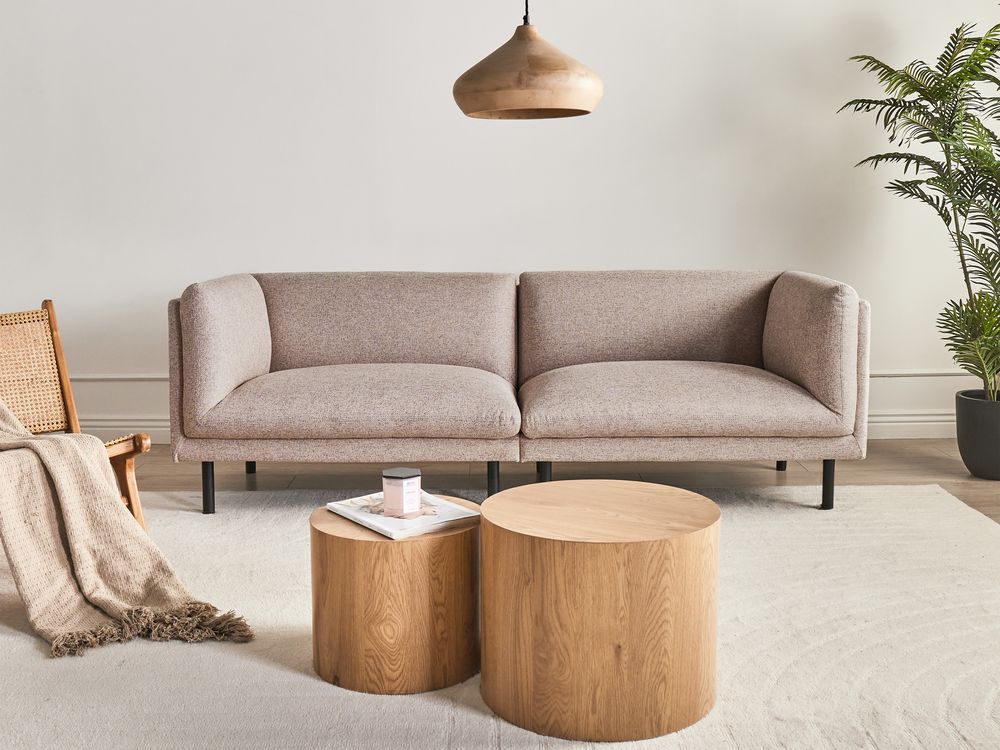Sofa dla 3 osób TROSA Boucle Biały | Beliani.pl