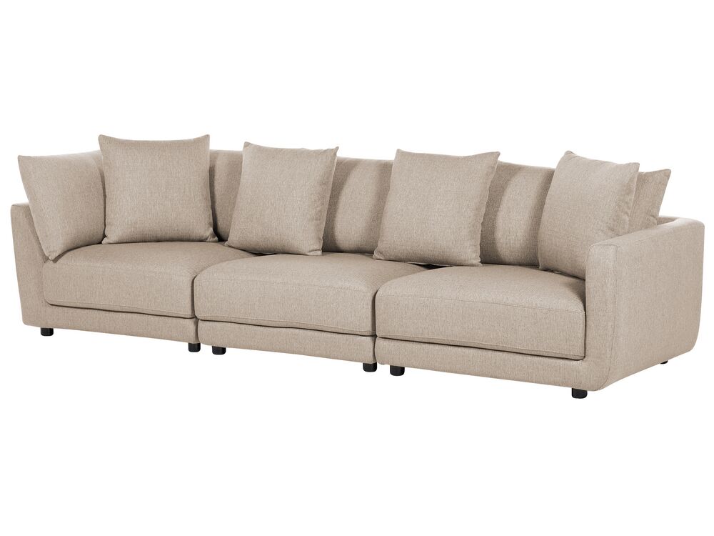 3 Seater Fabric Sofa Beige SIGTUNA Beliani