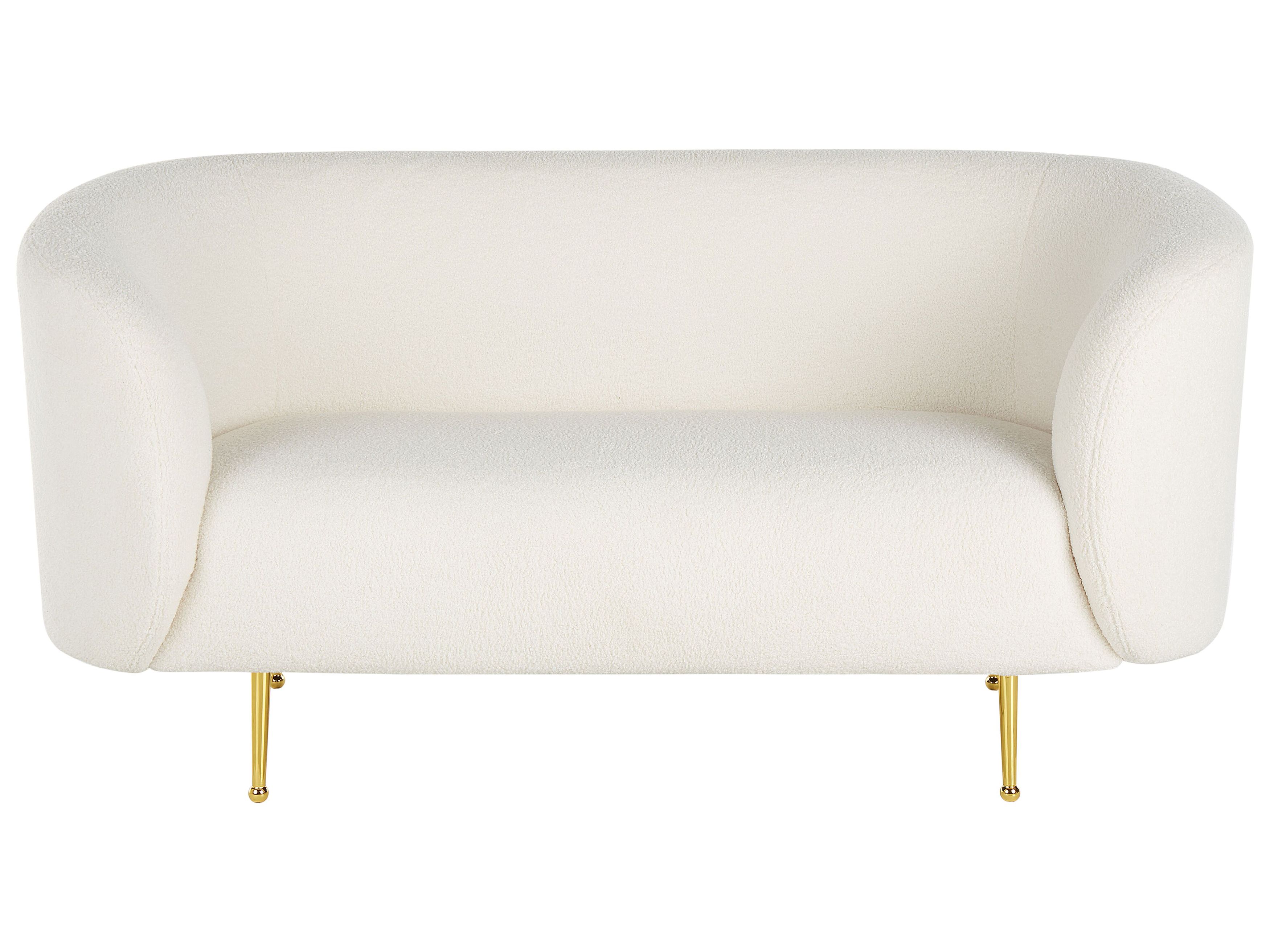 2 Seater Boucle Sofa White LOEN | Beliani.co.uk